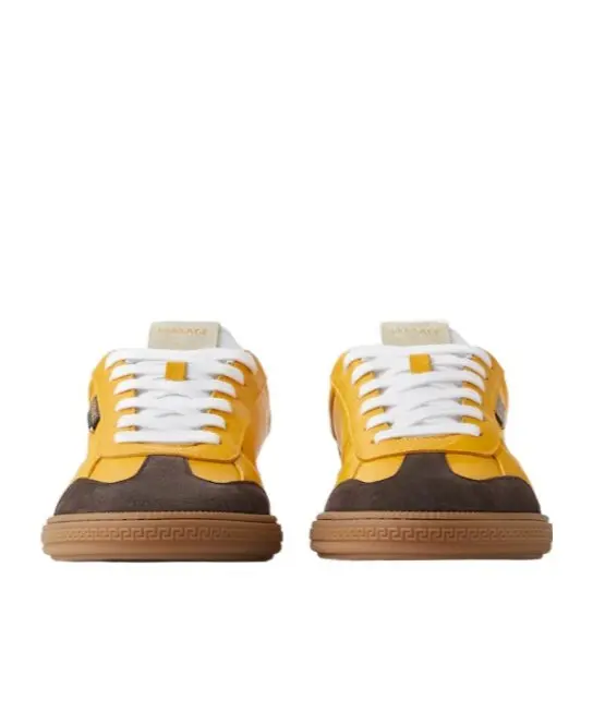 Versace Greca Court Nappa Suede Sneakers
