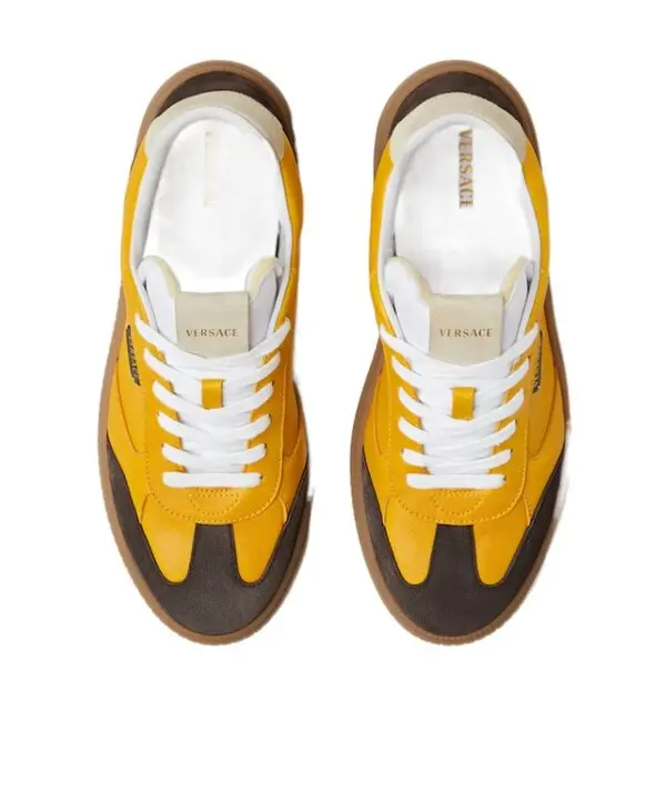 Versace Greca Court Nappa Suede Sneakers