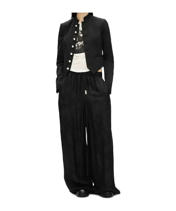 ANN DEMEULEMEESTER Band Collar Button-up Jacket