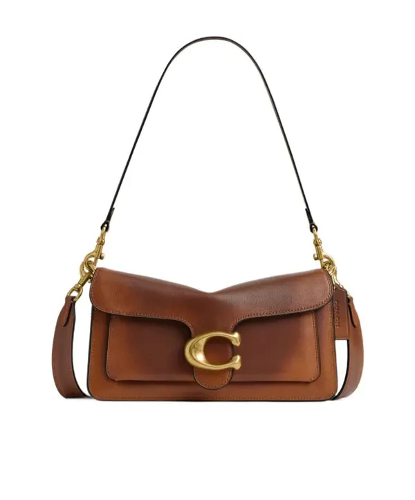 COACH Signature Hardware Shoulder Bag - Brown