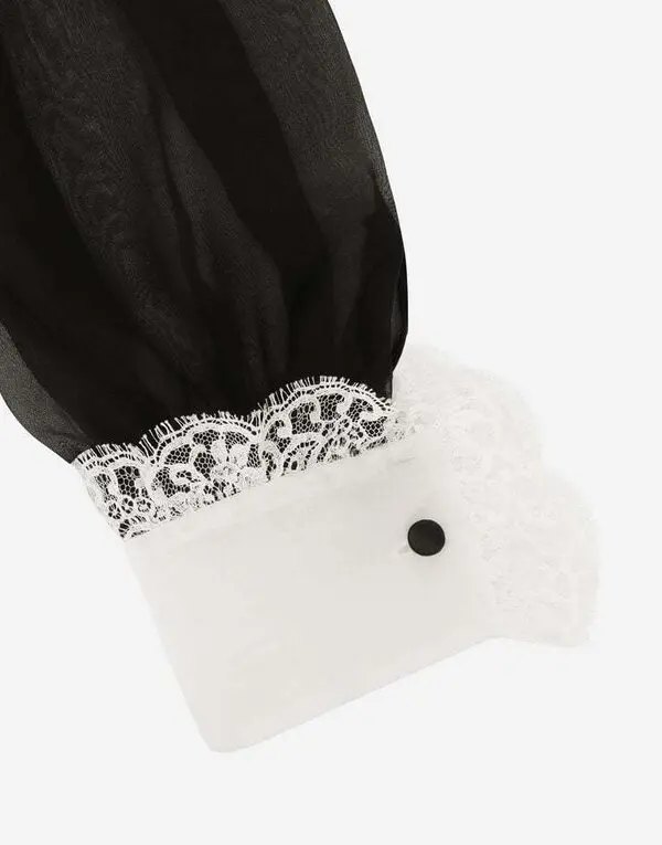 Dolce & Gabbana Dolce Gabbana Ruffle Detailed Chiffon Shirt