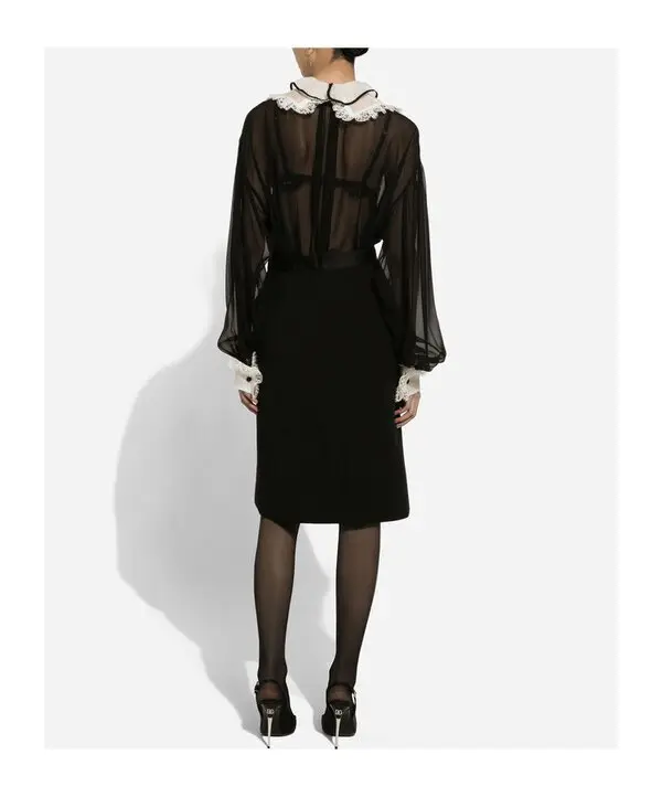 Dolce & Gabbana Dolce Gabbana Ruffle Detailed Chiffon Shirt