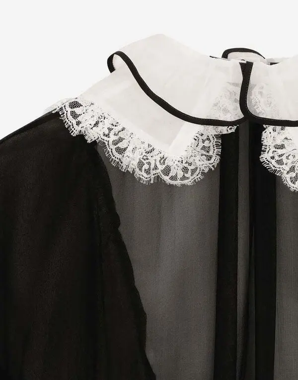 Dolce & Gabbana Dolce Gabbana Ruffle Detailed Chiffon Shirt