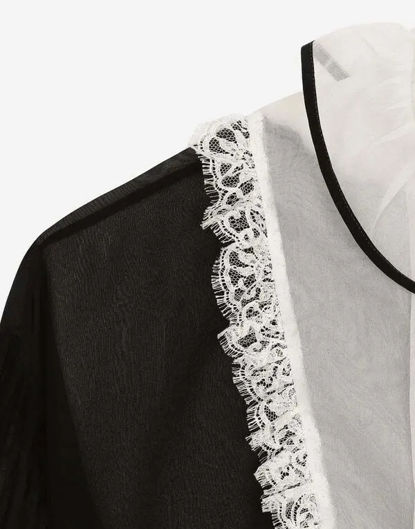 Dolce & Gabbana Dolce Gabbana Ruffle Detailed Chiffon Shirt