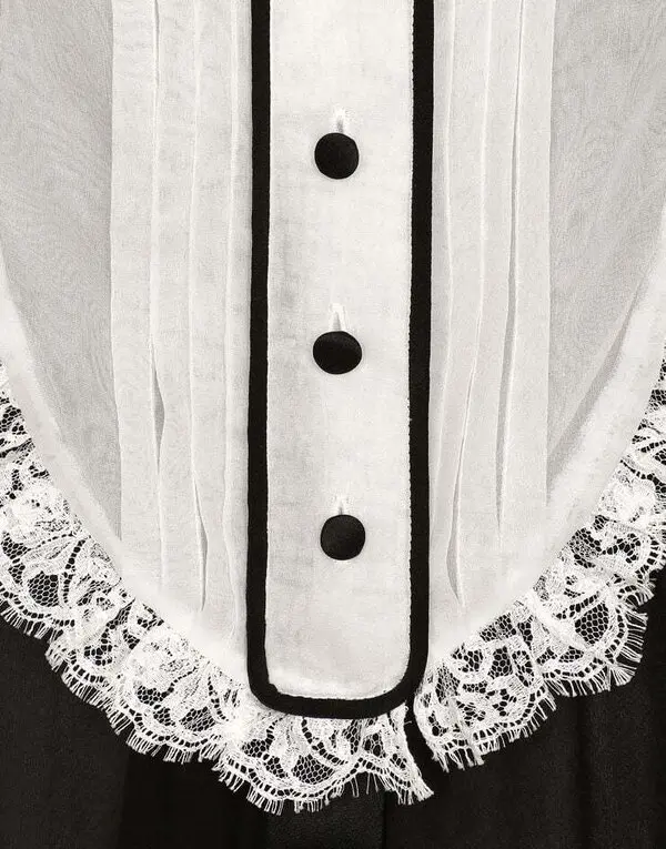 Dolce & Gabbana Dolce Gabbana Ruffle Detailed Chiffon Shirt