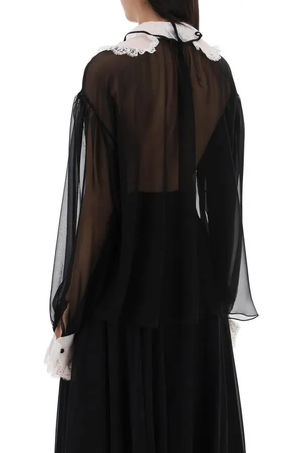 Dolce & Gabbana Ruffled Chiffon Shirt