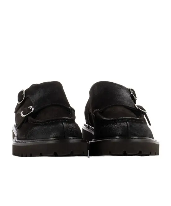 DOUCAL'S Double-buckle Apron-toe Monk Shoes