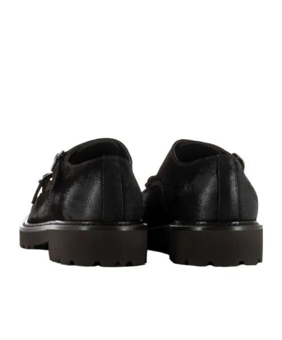 DOUCAL'S Double-buckle Apron-toe Monk Shoes
