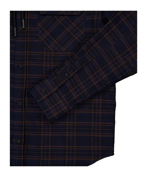 Off-White Hooded Plaid Shirt Jacket