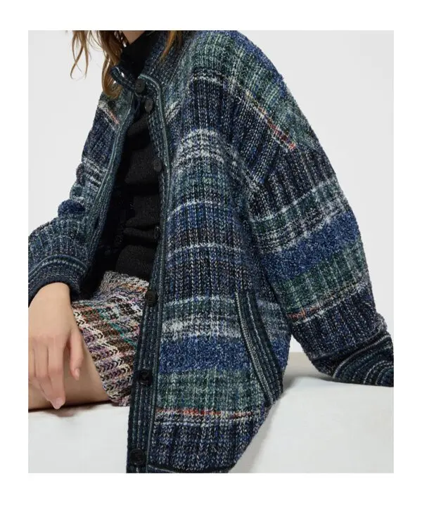 Missoni Oversized Wool-blend Check Cardigan