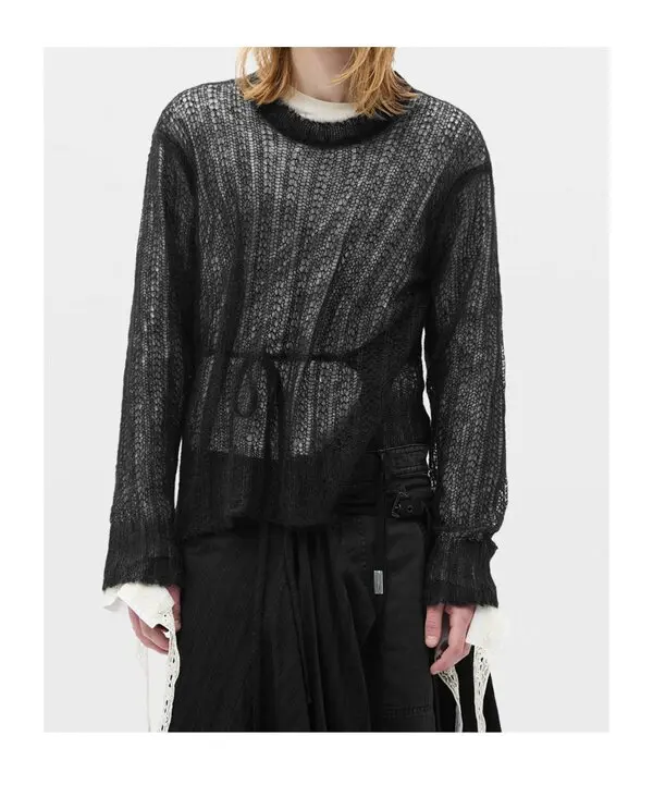 ANN DEMEULEMEESTER Mohair Silk Knit Sweater