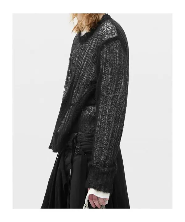 ANN DEMEULEMEESTER Mohair Silk Knit Sweater