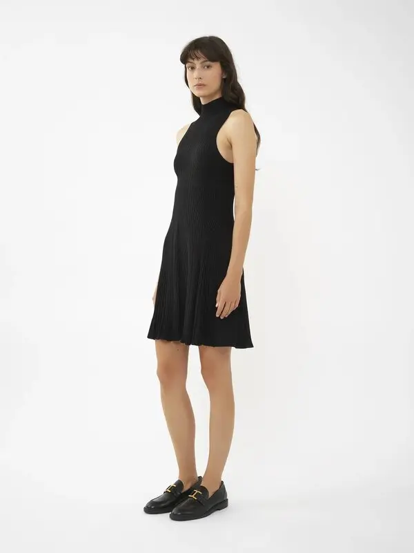 Chloé High-neck Mini Wool Dress