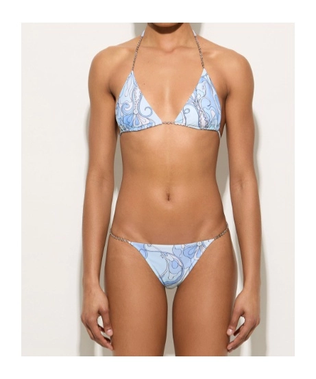 Emilio Pucci Orchidee-print Triangle Bikini Top