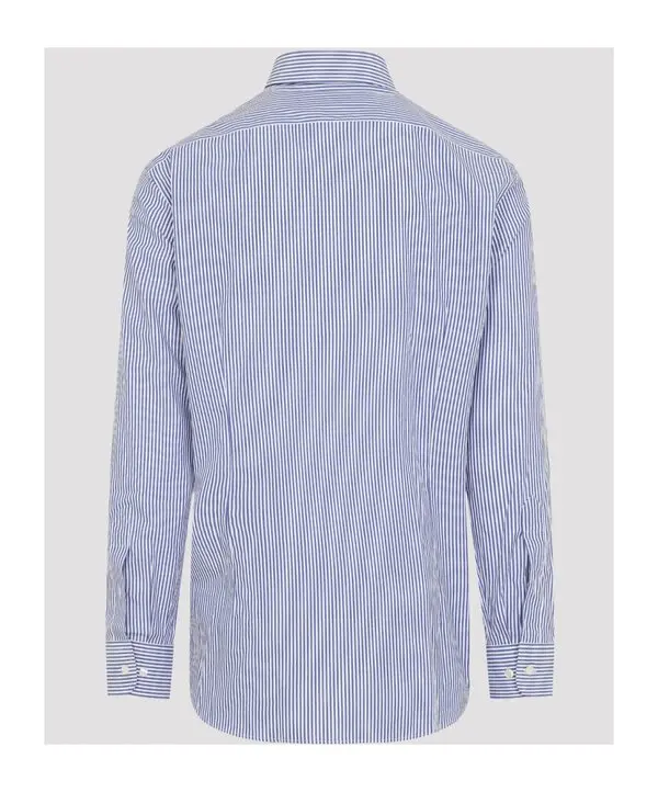 Etro Striped Logo-embroidered Shirt