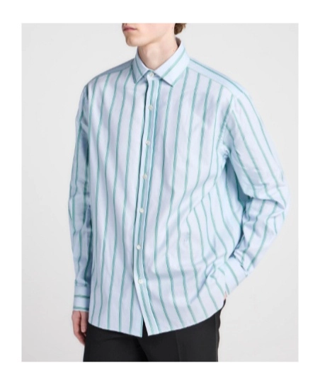 J.W.ANDERSON Striped Long-sleeve Shirt - Blue-green