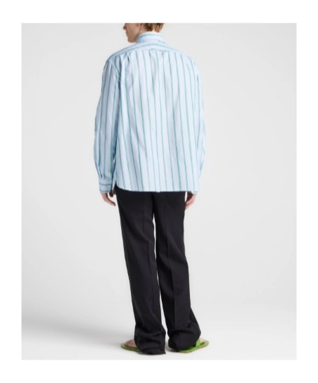 J.W.ANDERSON Striped Long-sleeve Shirt - Blue-green