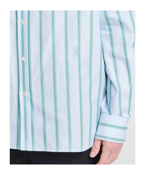 J.W.ANDERSON Striped Long-sleeve Shirt - Blue-green