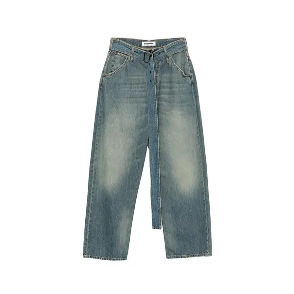 DARKPARK Belted Wide-leg Jeans