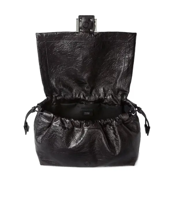 Fendi Baguette Soft Large Crackled Leather Bag