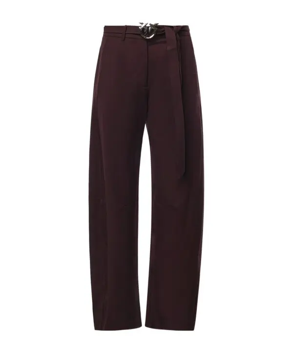 Pinko Love Birds Straight Leg Trousers - Black