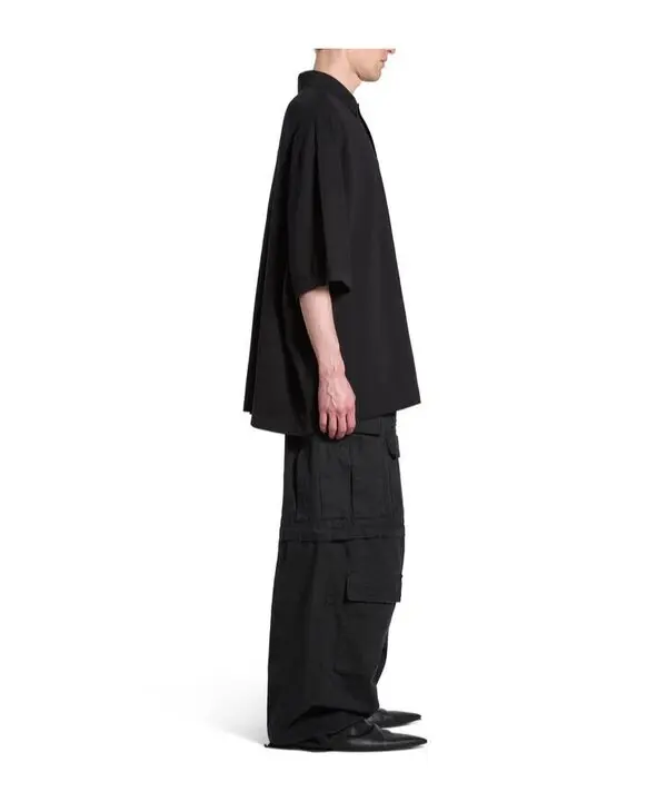 Balenciaga Bb Classic Oversized Polo Shirt - Black