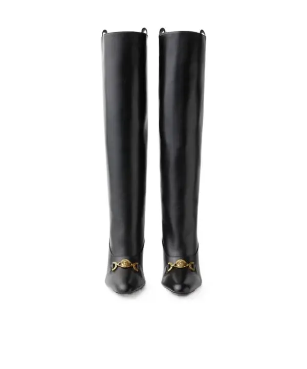 Versace Marisa Leather Boots 90 Mm