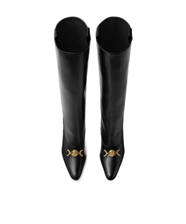 Versace Marisa Leather Boots 90 Mm