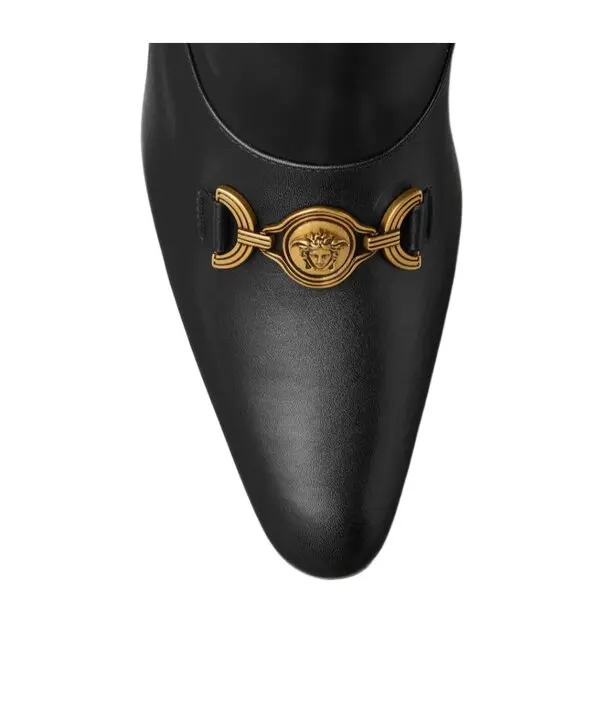 Versace Marisa Leather Boots 90 Mm