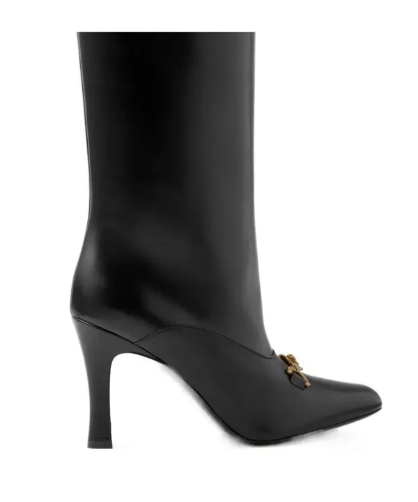 Versace Marisa Leather Boots 90 Mm