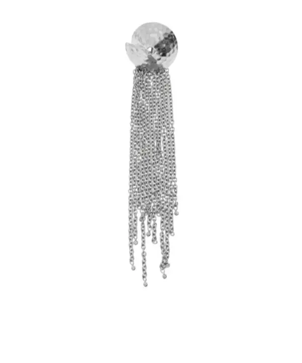 LEMAIRE Chain Tassel Drop Earrings - Sliver