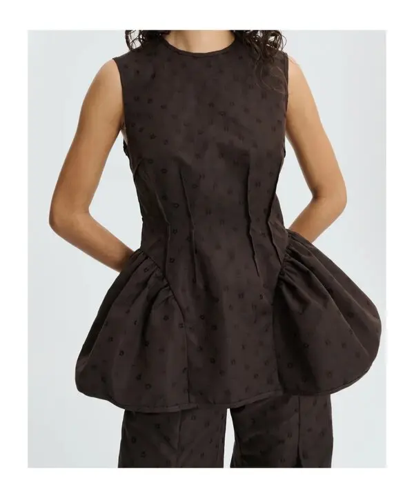 Cecilie Bahnsen Sleeveless Round Neck Top