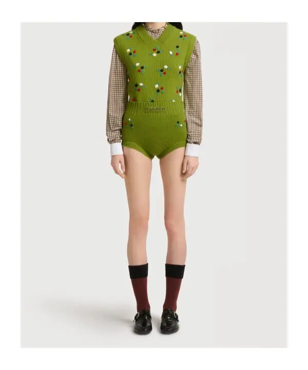 Marni Hand-embroidered Wool-cashmere Briefs