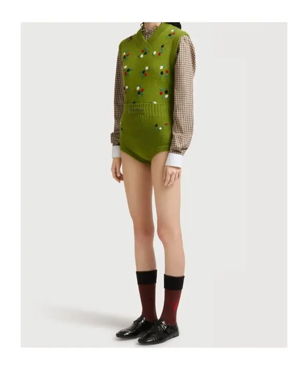 Marni Hand-embroidered Wool-cashmere Briefs