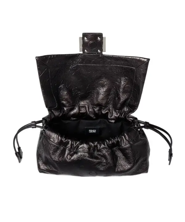 Fendi Baguette Soft Medium Crackled Leather Bag