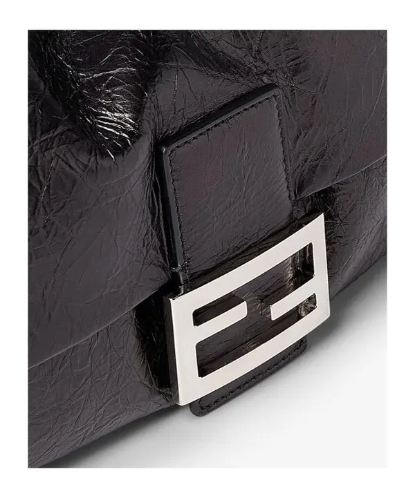 Fendi Baguette Soft Medium Crackled Leather Bag