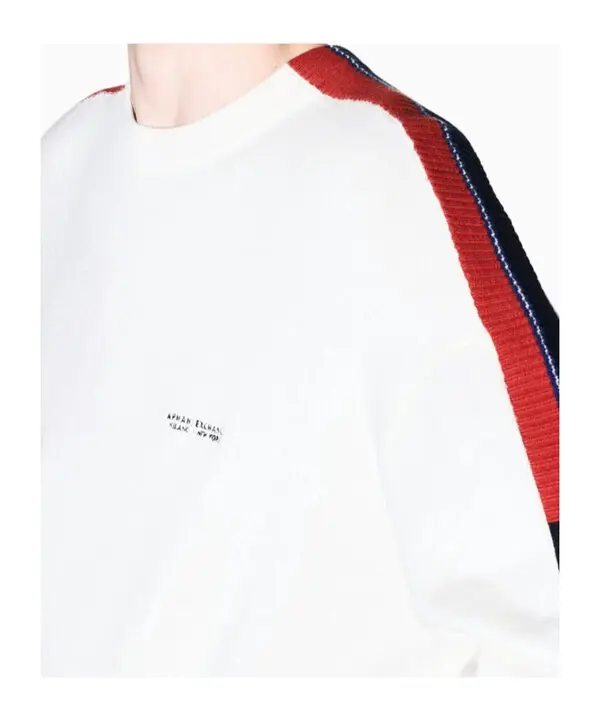 Armani Exchange Long-sleeved Color-blocked Knit Sweater
