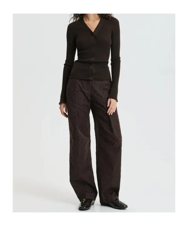Cecilie Bahnsen V-neck Knit Cardigan With Floral Button Details