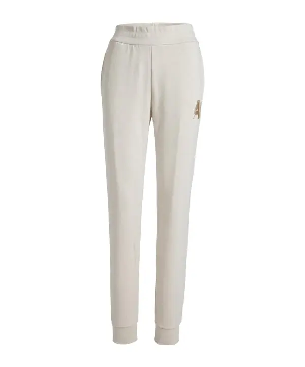 Armani Exchange Elastic Waist Casual Pants - White