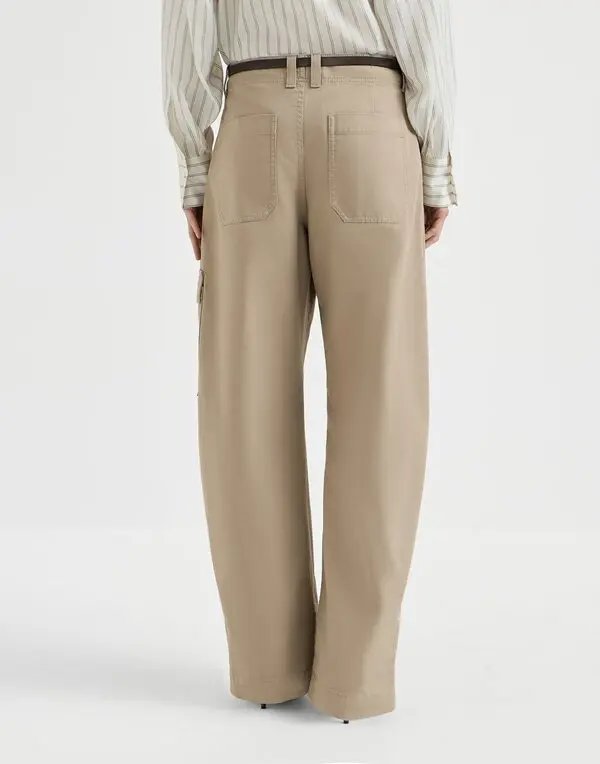 Brunello Cucinelli Monili Barrel-leg Cargo Pants