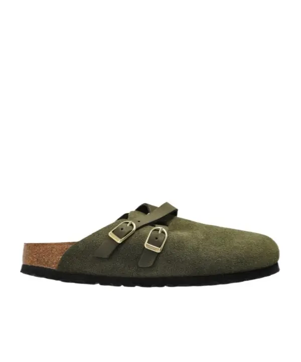 BIRKENSTOCK Buckle-fastening Suede Sandals - Thyme