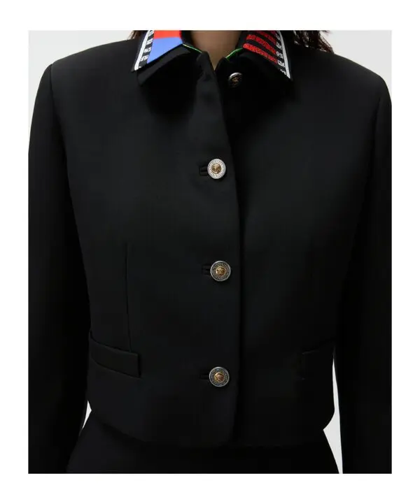 Versace Medusa-button Cropped Jacket