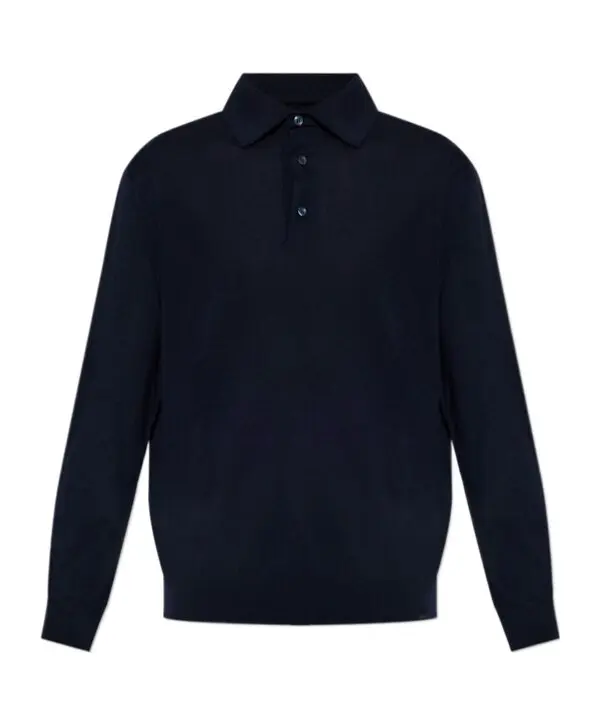 Paul & Shark Long Sleeve Knitted Polo Shirt