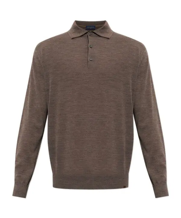 Paul & Shark Long-sleeve Knit Polo Shirt