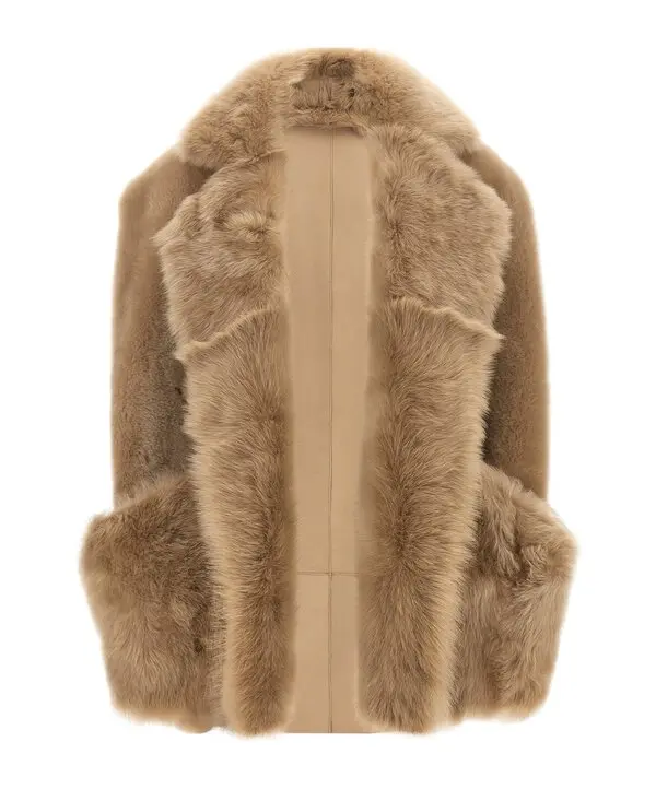BLANCHA Toscana' Shearling Vest - Beige