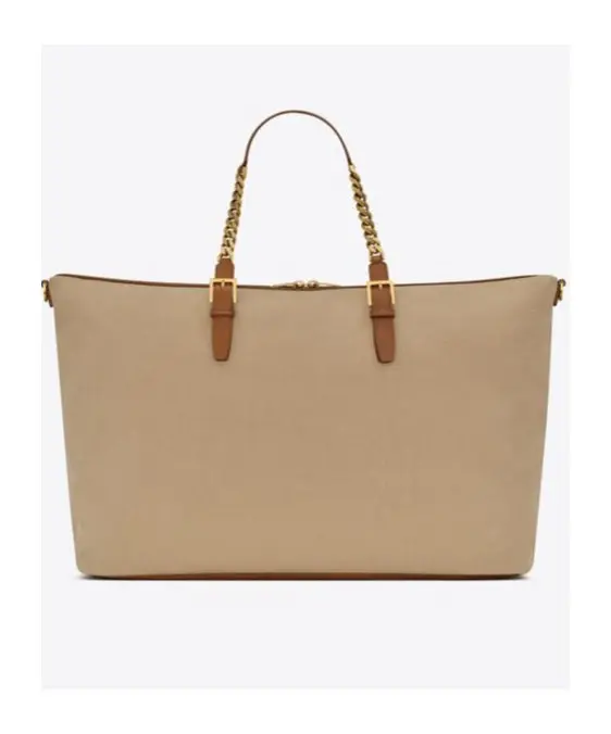 Saint Laurent Weekender Travel Bag With Leather Trim