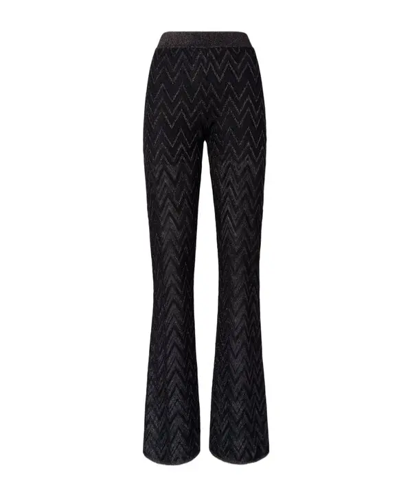 Missoni Zigzag Wide-leg Trousers - Black