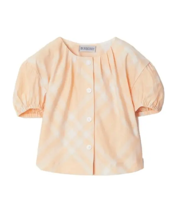 Burberry Checked Cotton Blouse