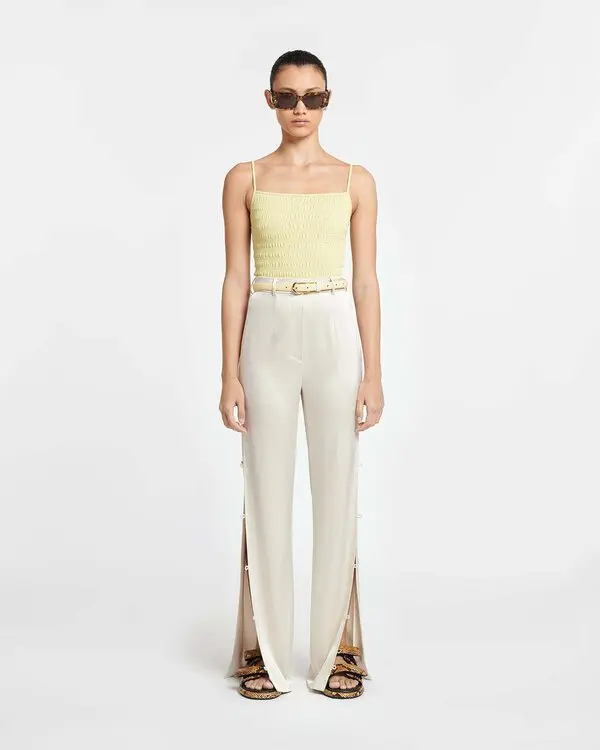 Nanushka Felina Satin Slip Pants - Nude