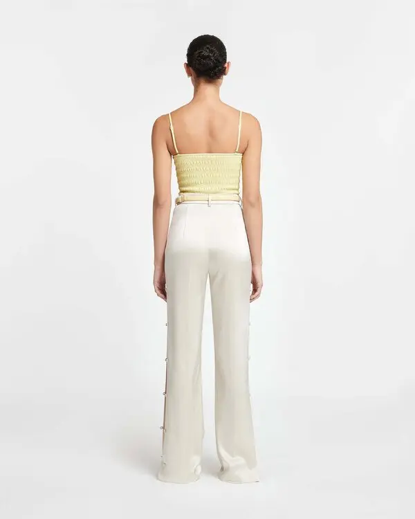 Nanushka Felina Satin Slip Pants - Nude